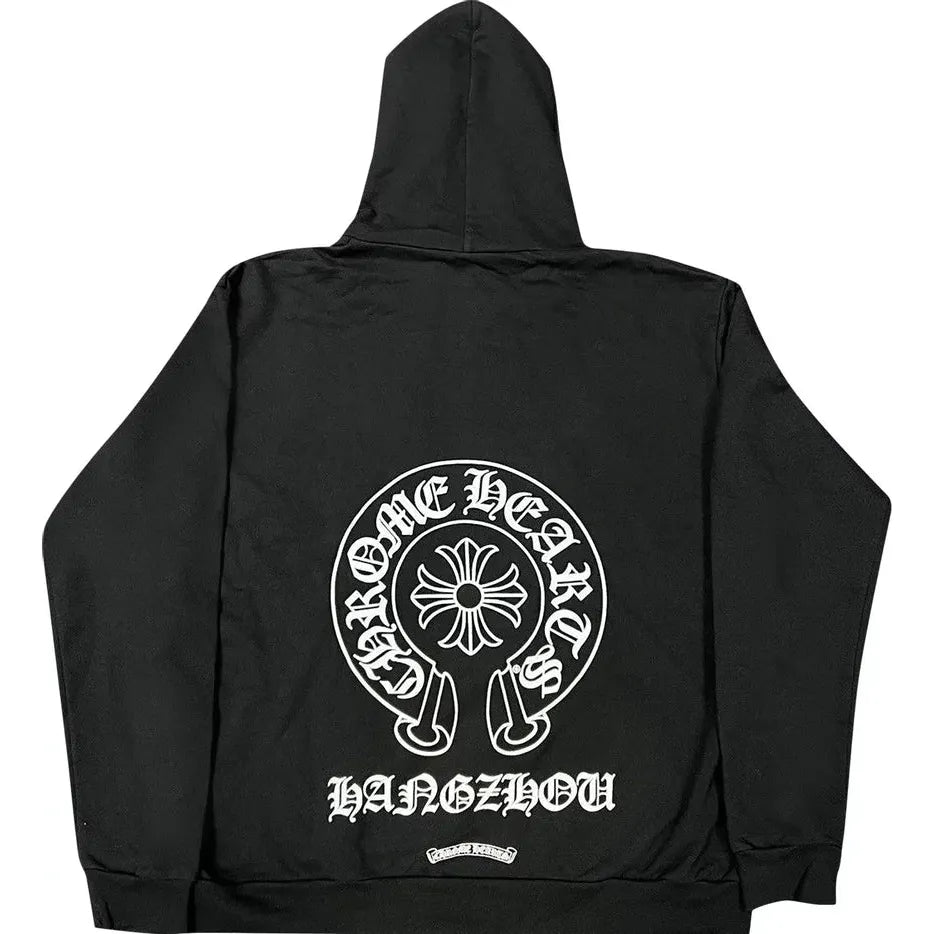 Chrome Hearts Hangzhou Exclusive Horseshoe Zip-Up Hoodie Black ...