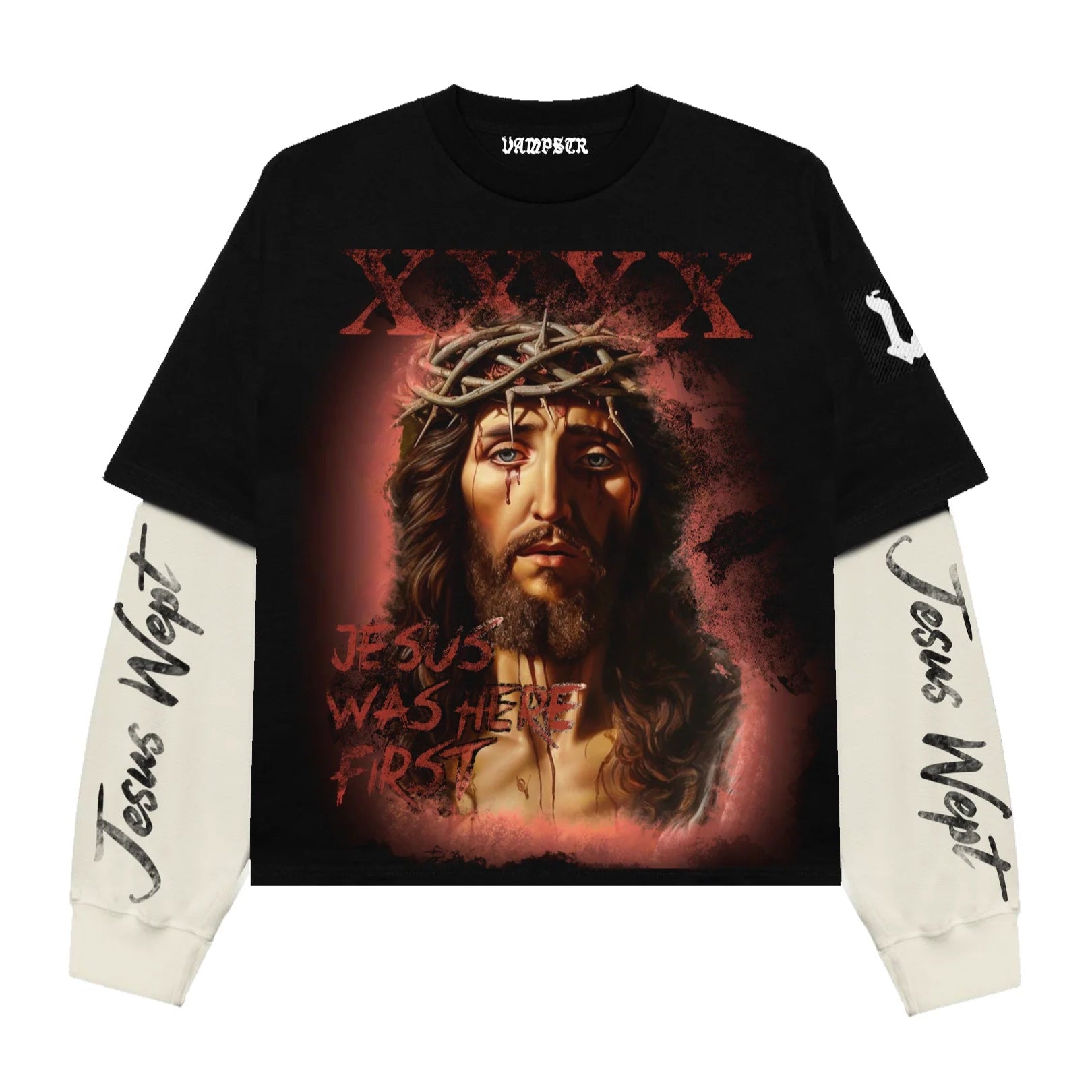 Vampstr Jesus Wept Thermal Black/Cream – Endless Supply