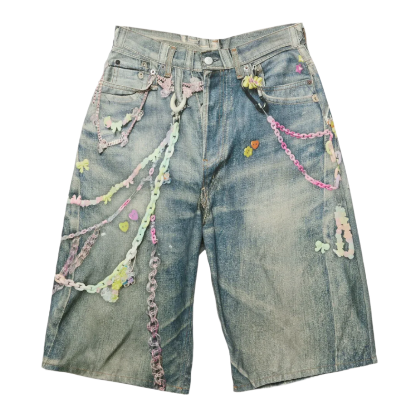 Acne Studios Keychain Denim Shorts Mid Blue – Endless Supply