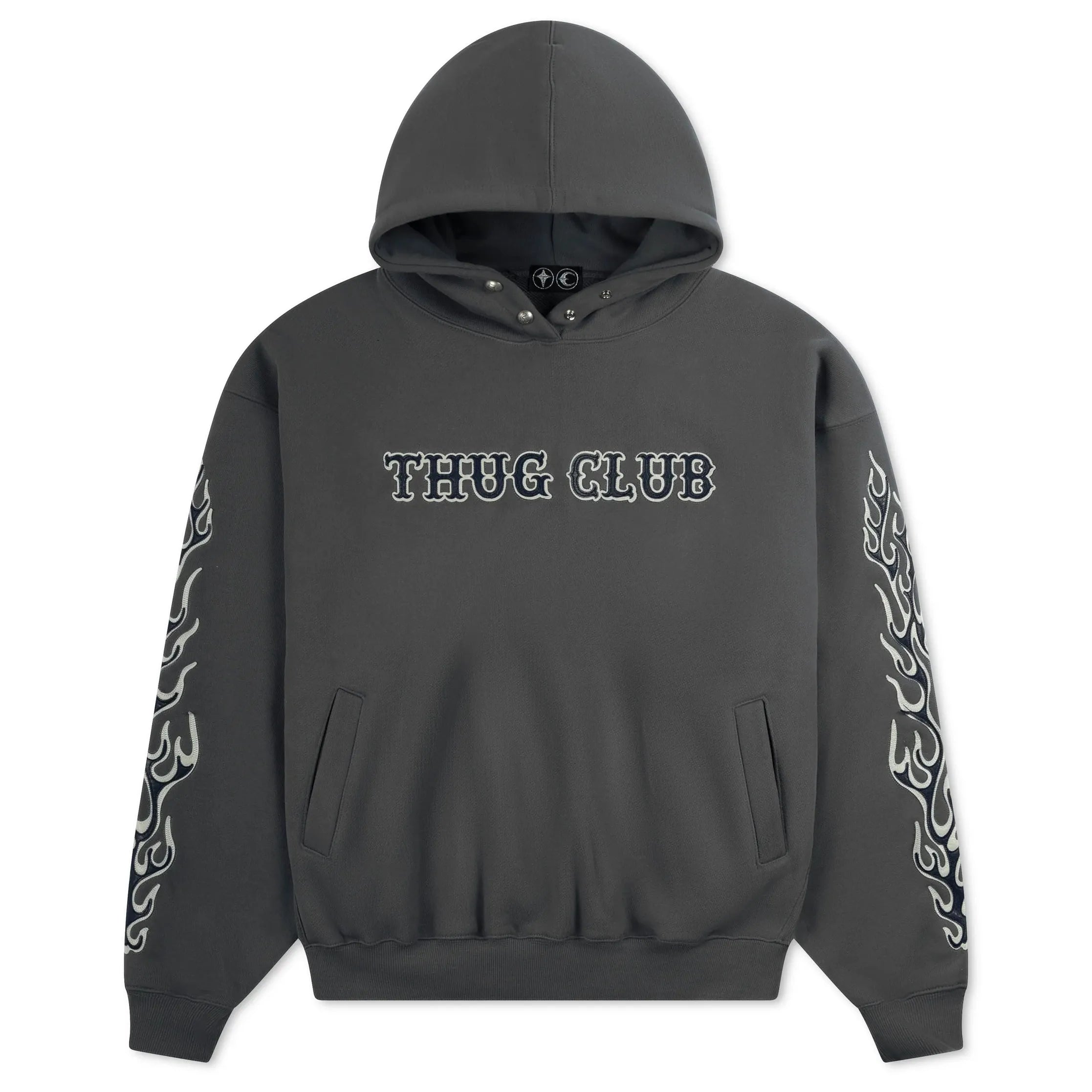 Thug Club Leather Flame Hoodie Grey – Endless Supply