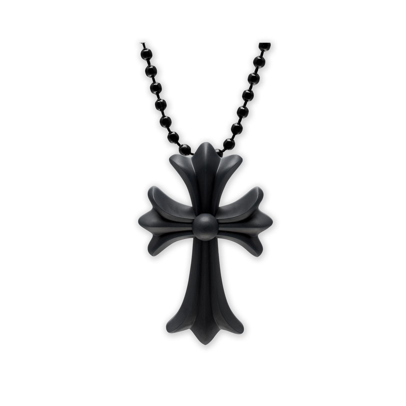 Chrome Hearts Silicone Cross Necklace Black – Endless Supply